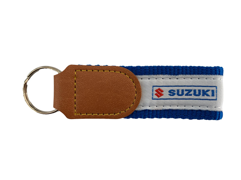Aftermarket Suzuki Strap Blue/White Key Ring