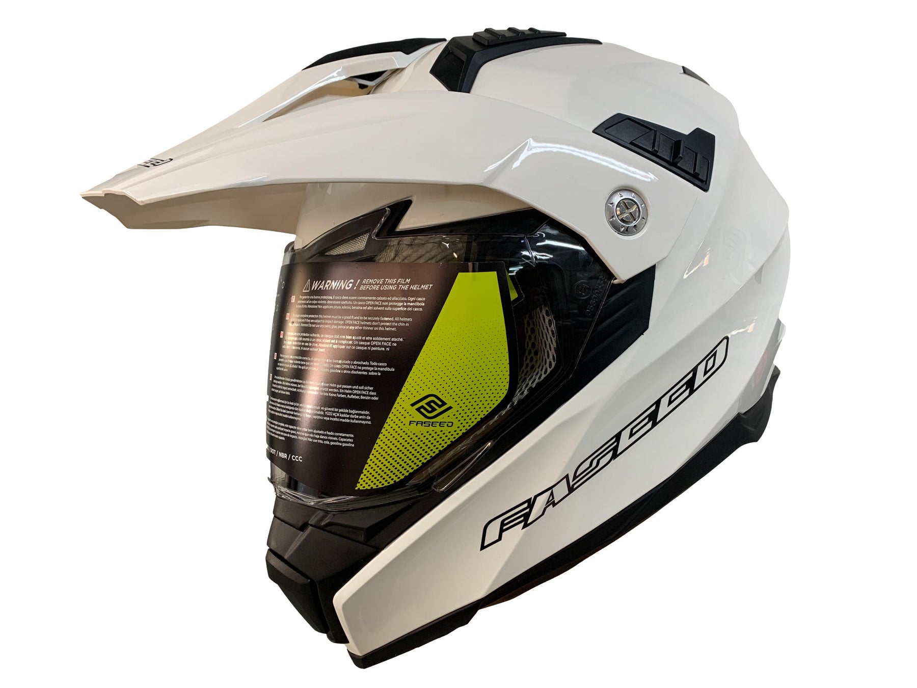 Faseed FS-606 Solid White Helmet