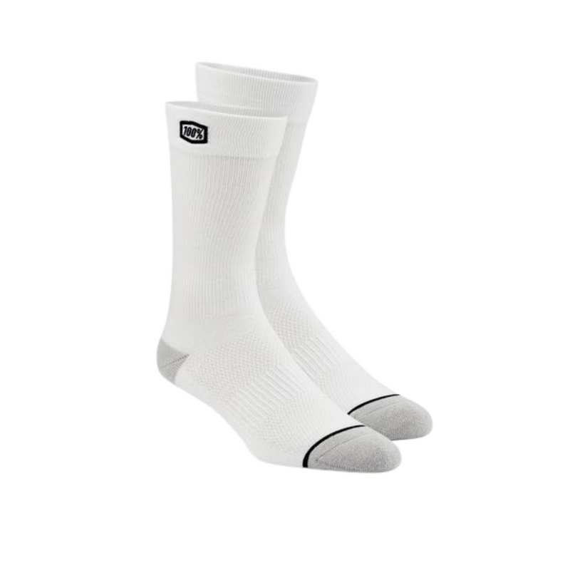100% Solid Casual White Socks